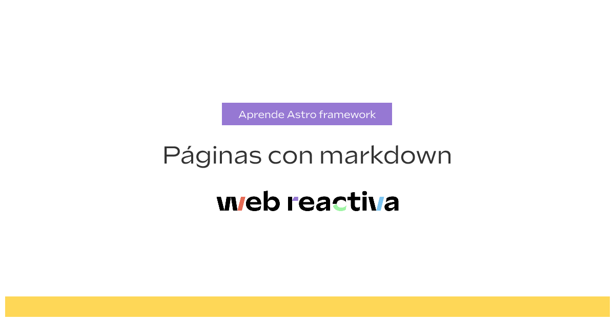 Páginas con markdown
