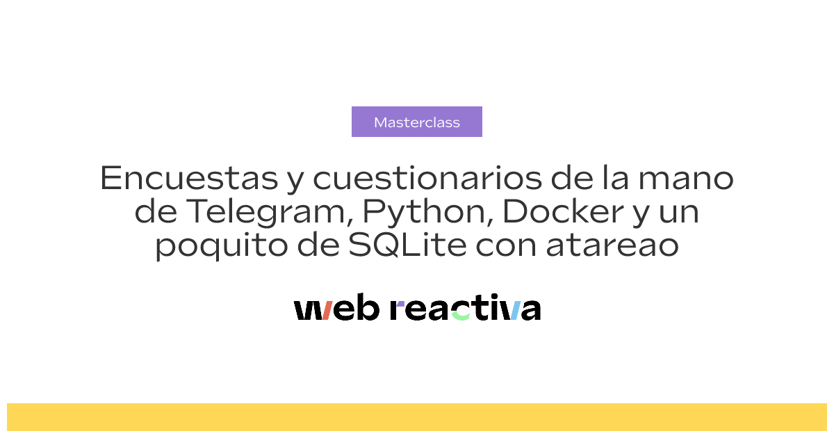 Encuestas y cuestionarios de la mano de Telegram, Python, Docker y un poquito de SQLite con atareao